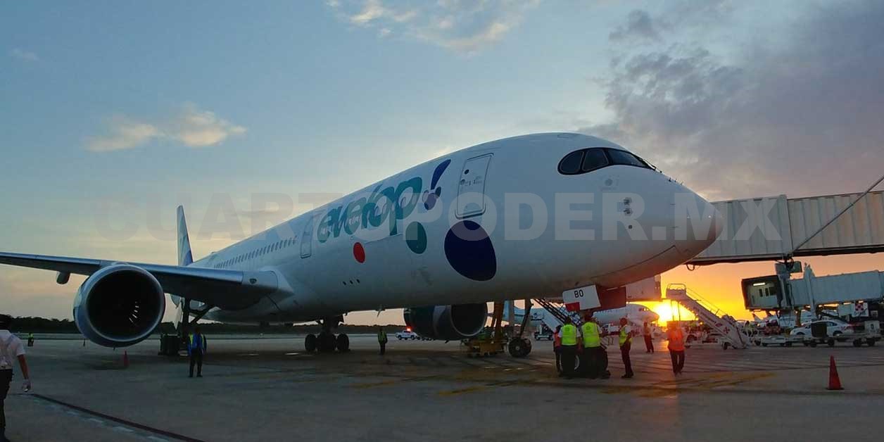 En Cancún, el avión más moderno del mundo